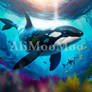46 Underwater Ocean Mermaid Digital CG Backdrops, Ocean Backgrounds ...