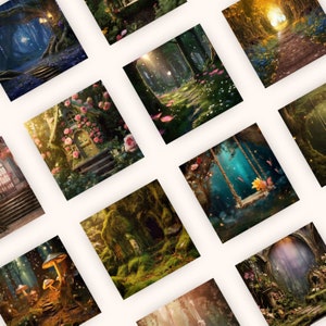 180 PREMIUM Fairy and Garden Digital CG Backdrops, Fairy Forest, Fairy ...