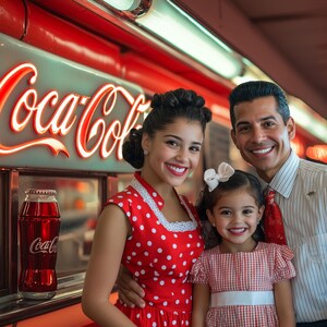 93 Coca Cola Americana Themed CG Digital Backdrops, Retro Coke ...