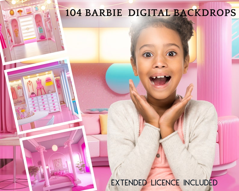 104 Barbie Inspired Digital CG Backdrops Barbie Dream House - Etsy Canada