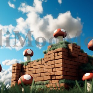 A Super Video Game Inspired CG Digital Backdrop, Gamer, Super Mario ...