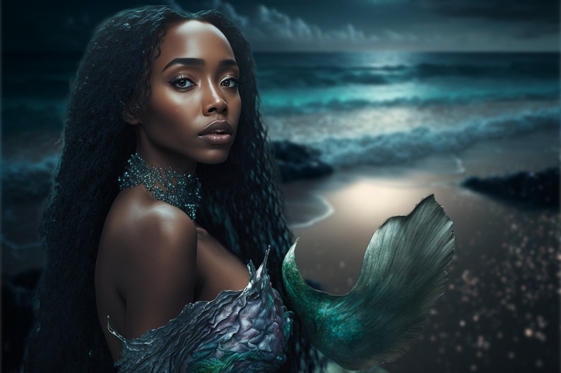 37 Moody Mermaid Digital CG Backdrops Ocean Backgrounds - Etsy