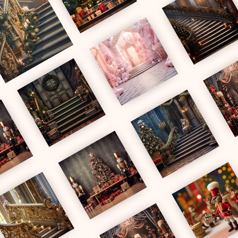 225 Nutcracker Christmas CG Digital Backdrops, Christmas Stock ...