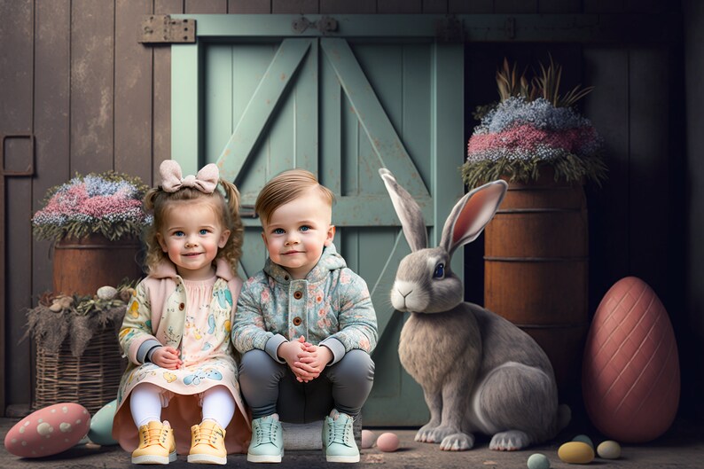 50 Rustic Easter Barn Digital CG Backdrops Easter Bunny - Etsy