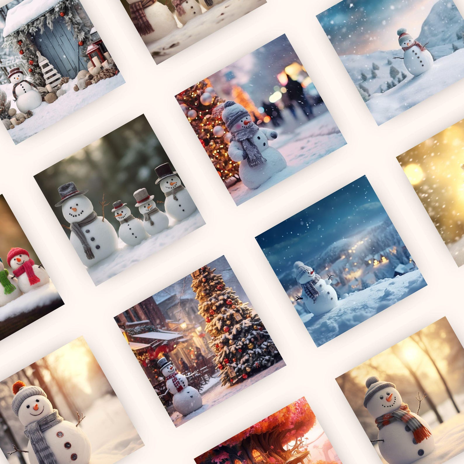 114 Snowman CG Digital Backdrops, Christmas Stock, Winter Background ...