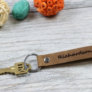 In MEMORY Of, MEMORIAL KEYCHAIN, Memorial Leather Gift, Remembrance ...