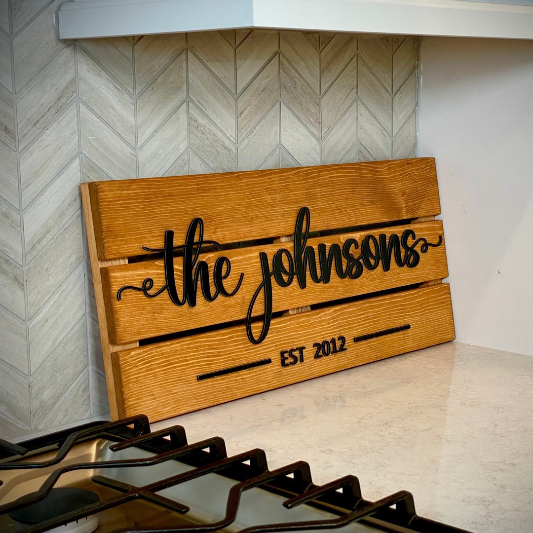 Custom Wood Sign, Wedding Gift, Home Decor, Family Last Name Sign ...