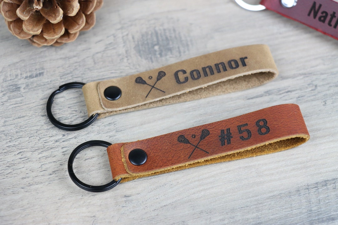Lacrosse Personalized Keychain / Keyring / Bag Tag / Name Tag - Genuine ...