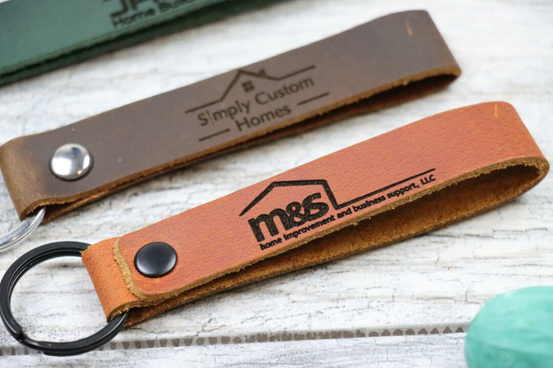 Corporate Gifts for Employees, Personalized Keychain, Leather Keychain ...