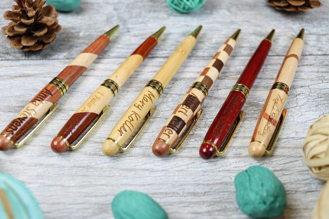 Personalized Engraved Wood Pen, Custom Wooden Ballpoint Pens ...