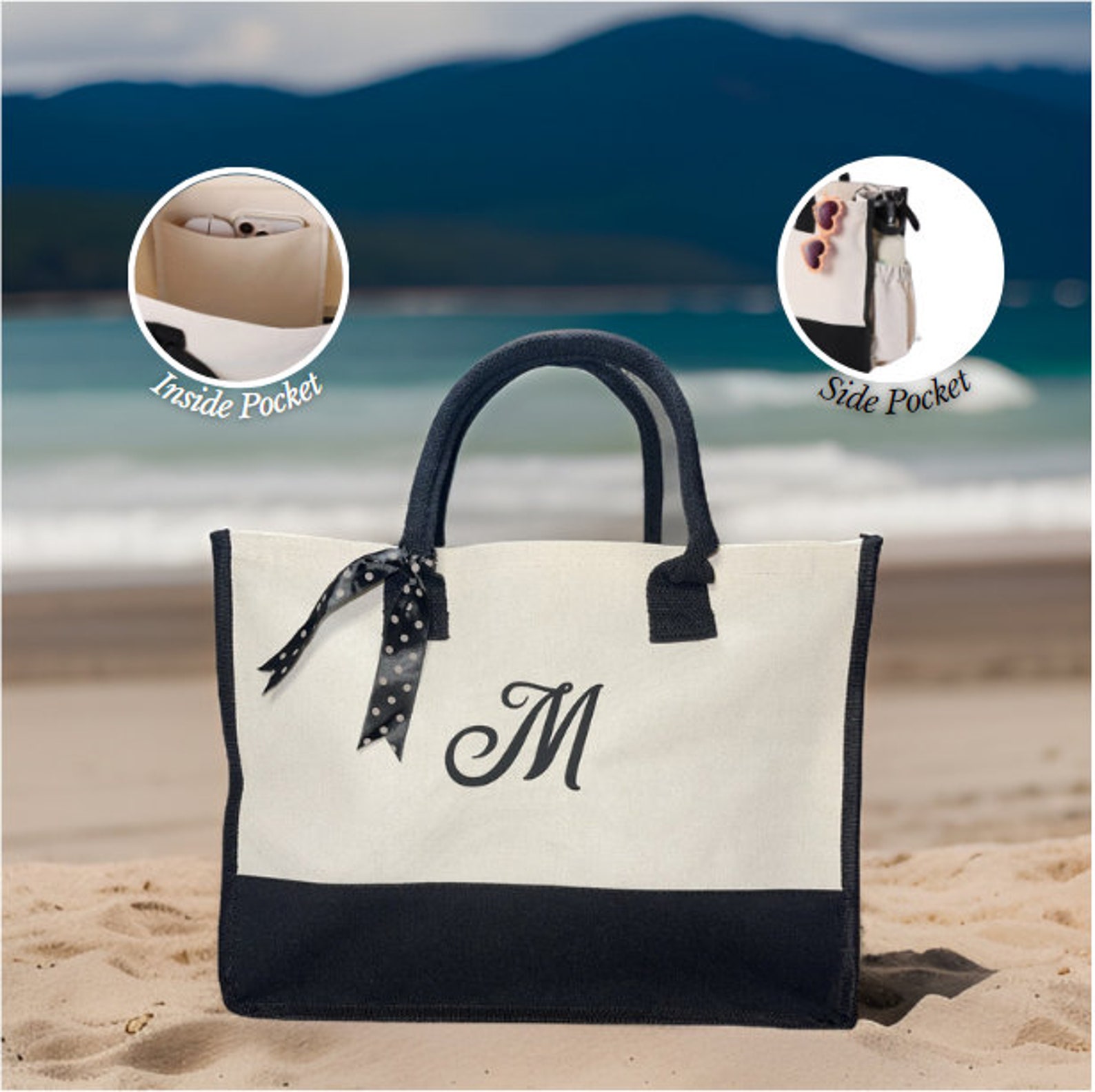 Personalized Tote Bundle | Custom Canvas Tote | Personalized 2 Zipper ...