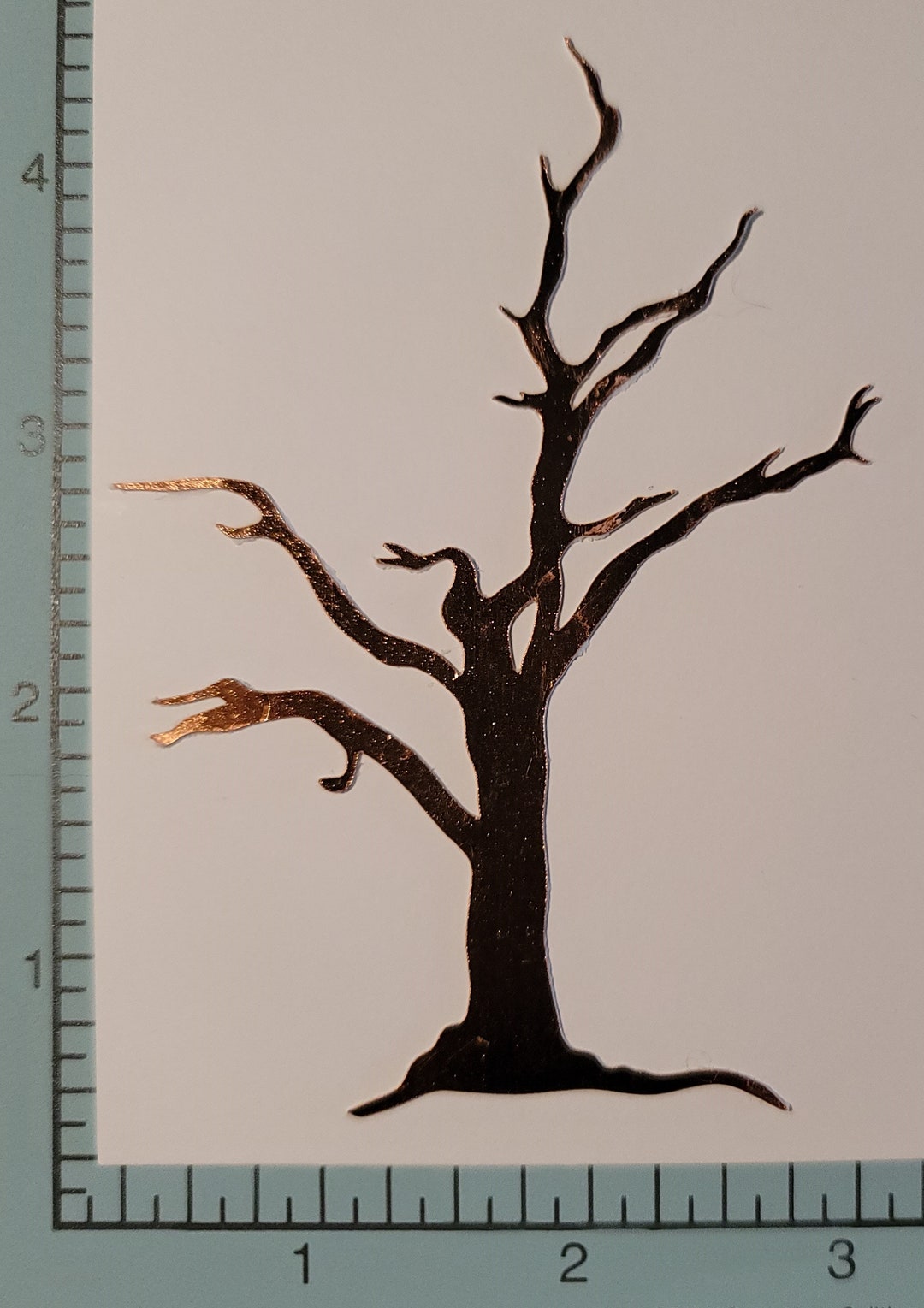 Stained Glass Copper Foil Overlay - Bare Tree - Etsy Stained Glass Copper Foil Overlay - Bare Tree - Etsy