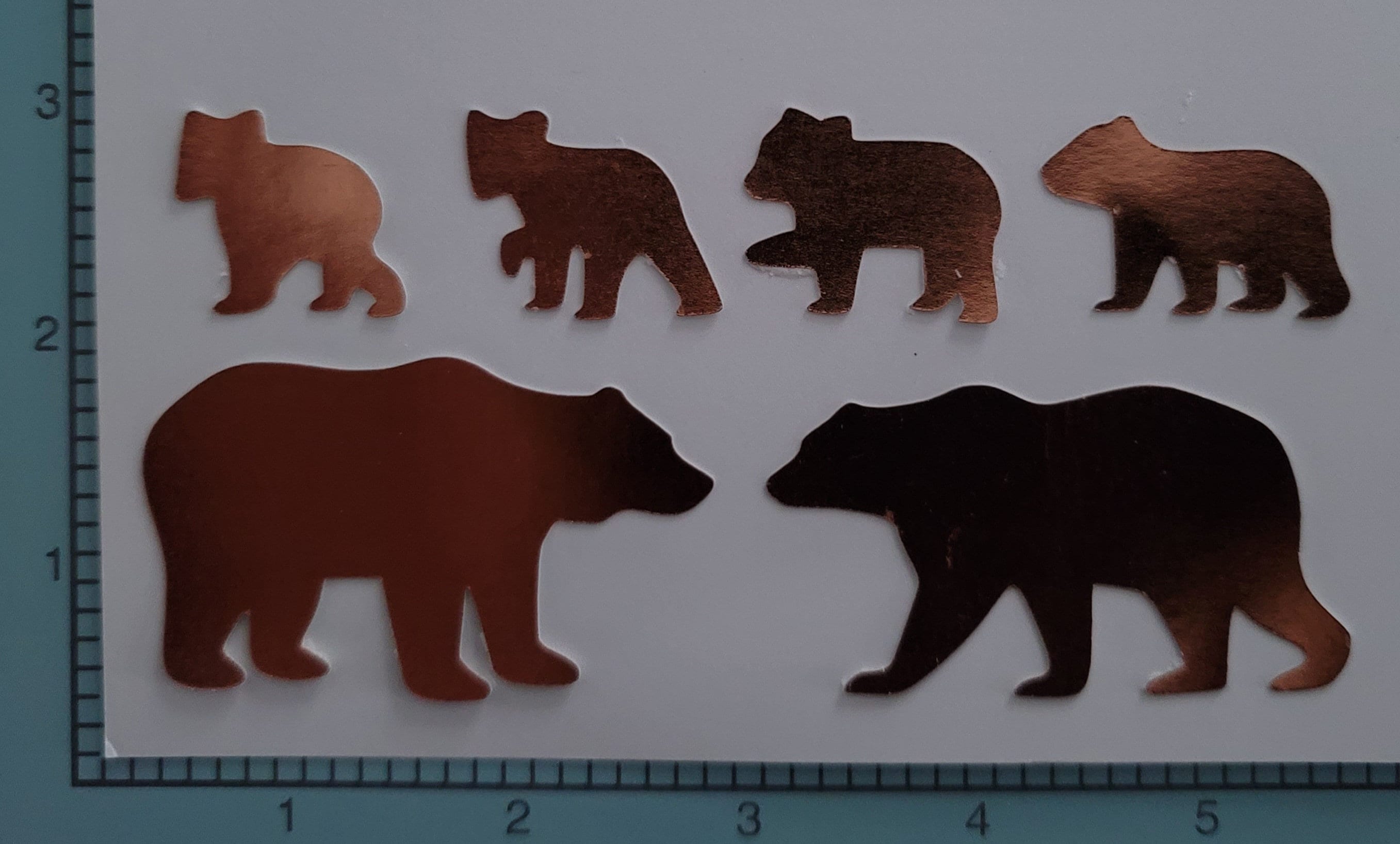 Stained Glass Copper Foil Overlay - Bear Family - Etsy