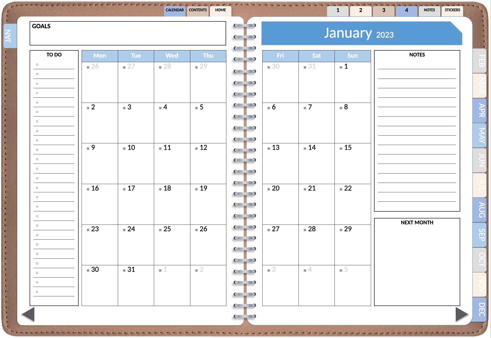 Digital Planner and Calendar With Daily Tasks, Workouts, Inspirations ...