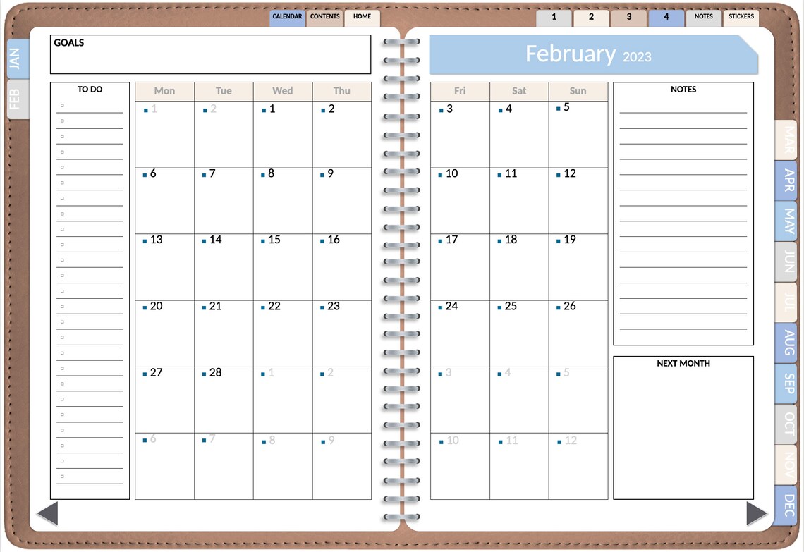 Digital Planner and Calendar With Daily Tasks, Workouts, Inspirations ...