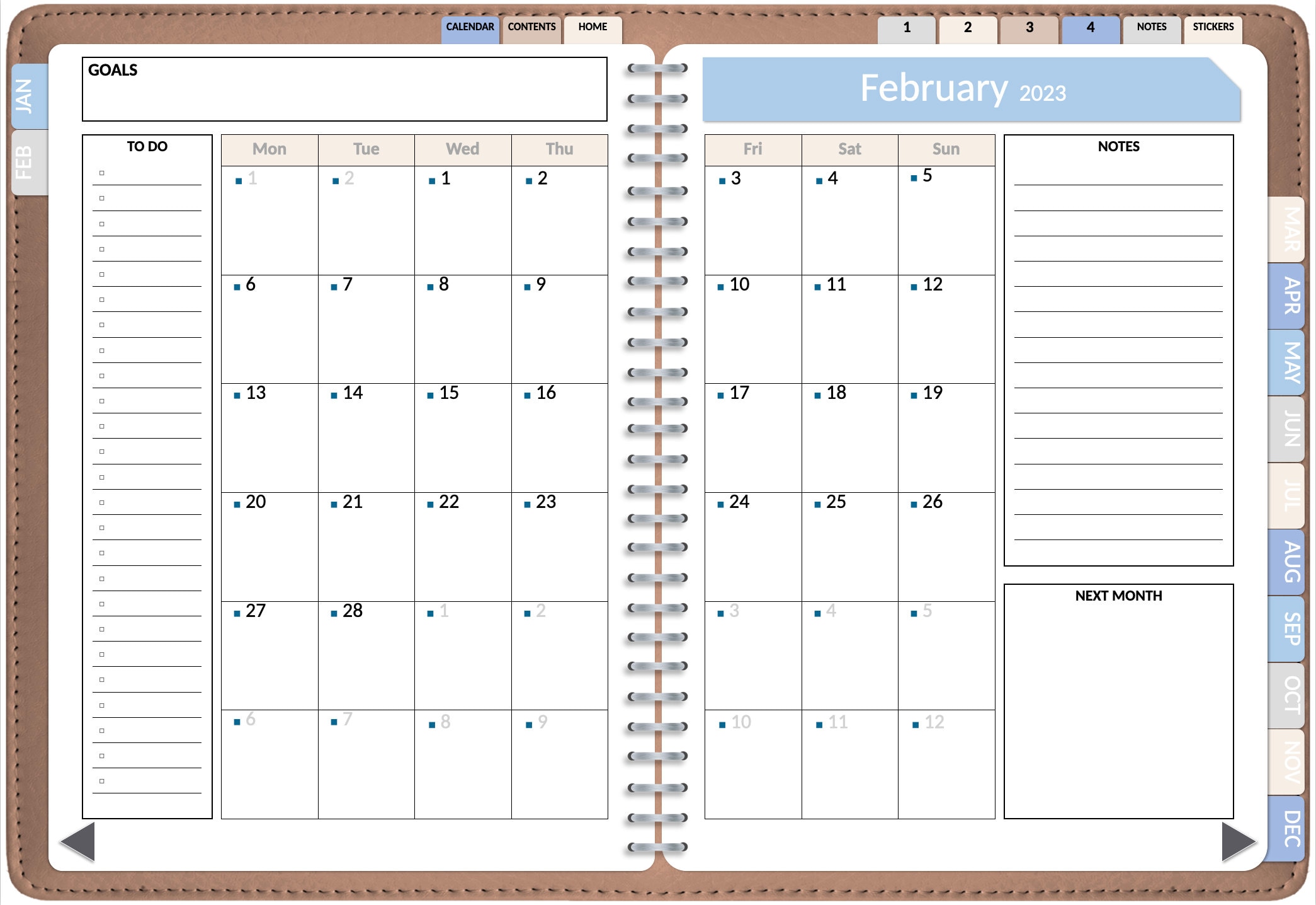 Digital Planner and Calendar With Daily Tasks, Workouts, Inspirations ...