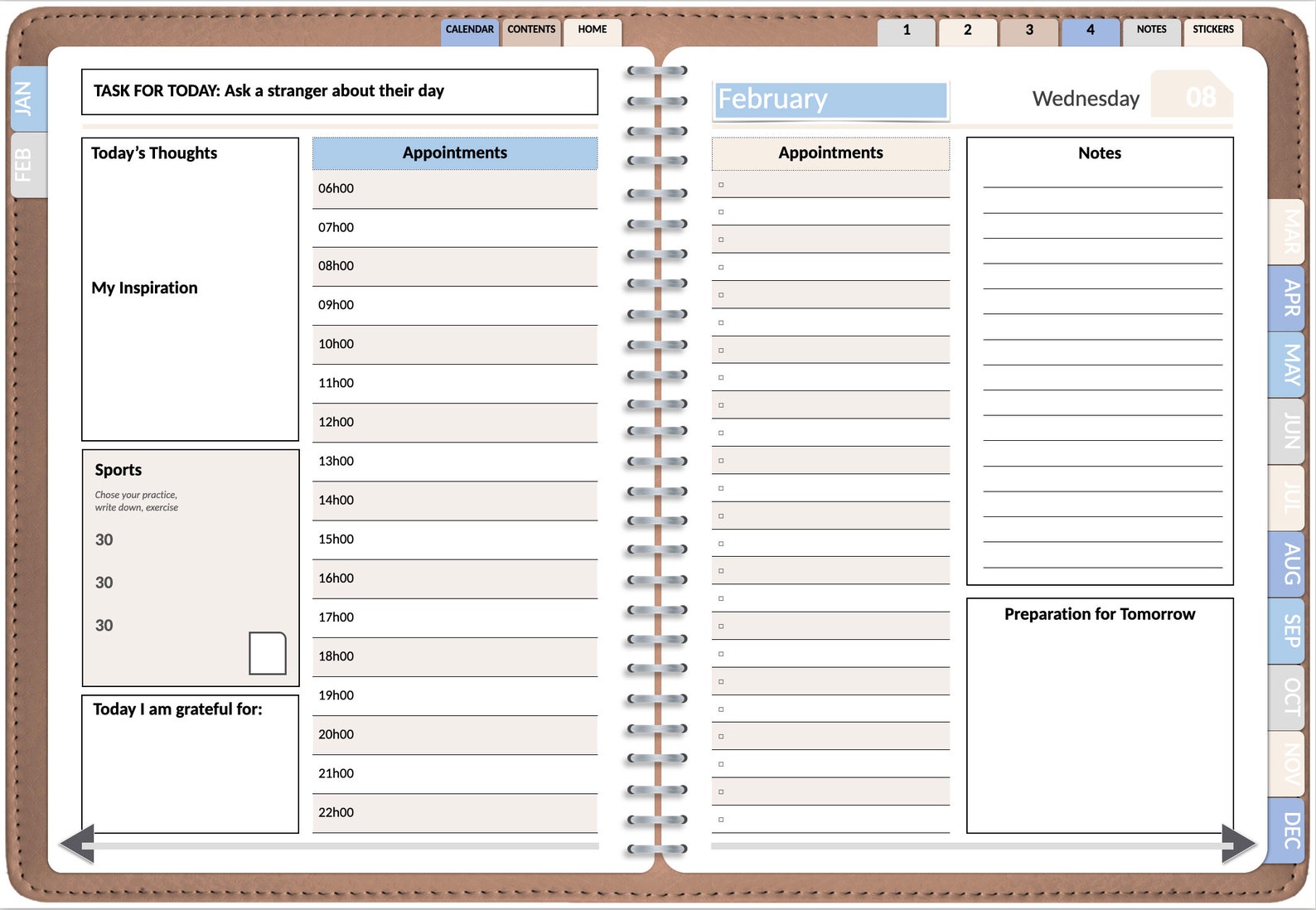 Digital Planner and Calendar With Daily Tasks, Workouts, Inspirations ...