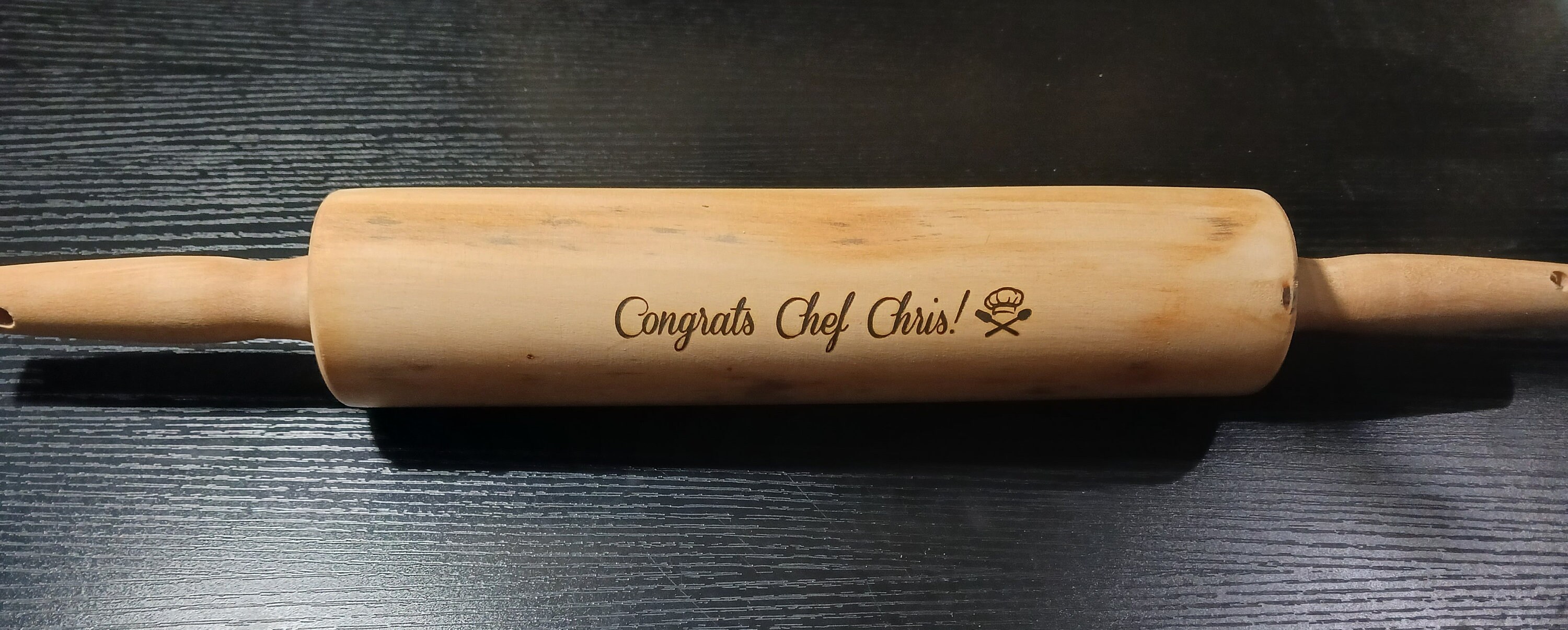Personalized Engraved Rolling Pin, Custom Laser Engraved Rolling Pin ...