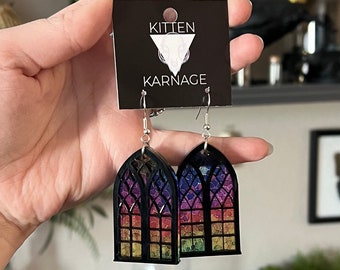 Beautiful Handmade Stained Glass Window Earrings 2 Size Available ...