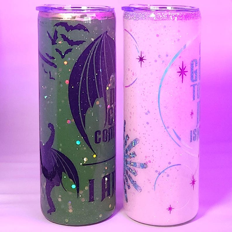 Glinda & Elphaba Wicked Tumbler Set - Broadway Inspired Glitter Cups ...