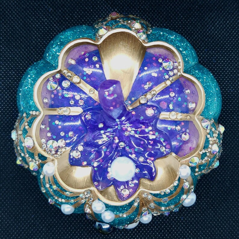 The Little Mermaid Ariel-inspired Jeweled Pumpkin Trinket Jar - Etsy