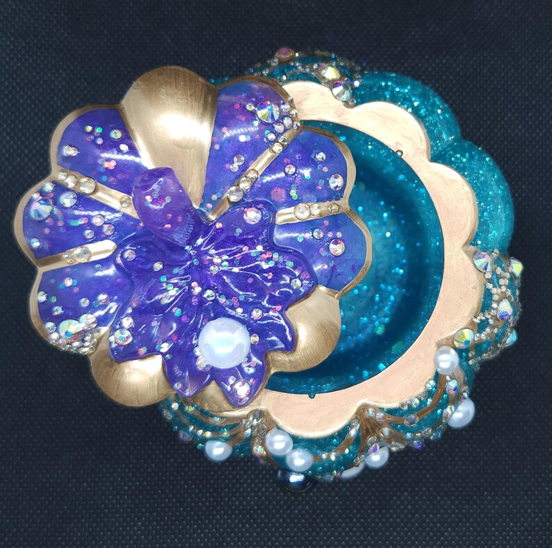 The Little Mermaid Ariel-inspired Jeweled Pumpkin Trinket Jar - Etsy