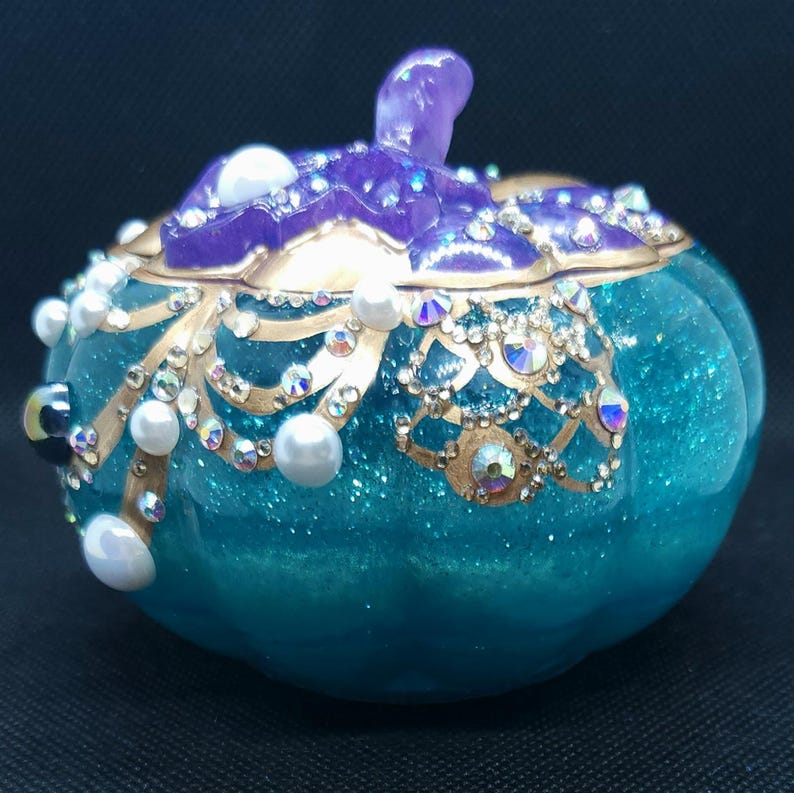 The Little Mermaid Ariel-inspired Jeweled Pumpkin Trinket Jar - Etsy