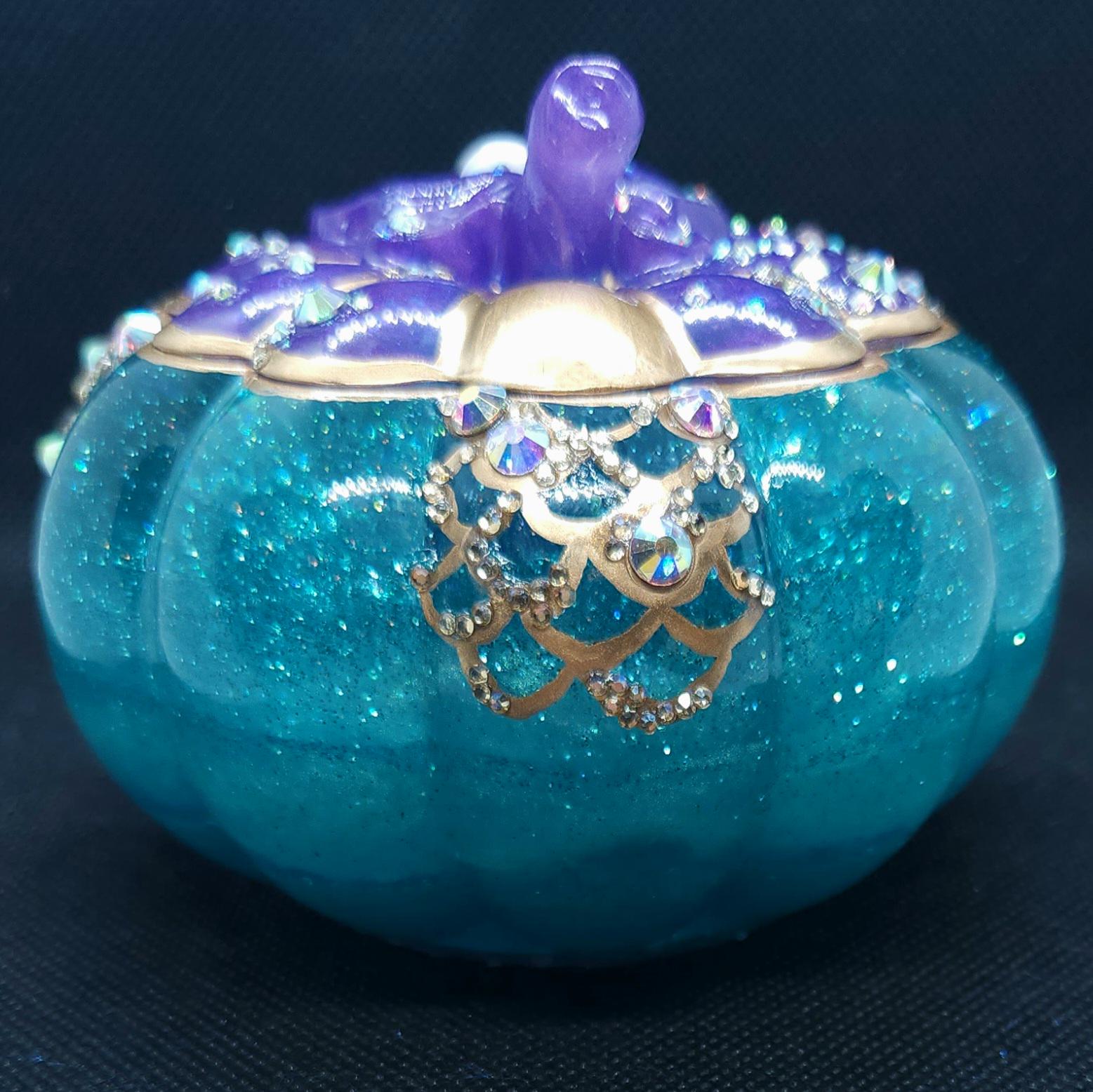 The Little Mermaid Ariel-inspired Jeweled Pumpkin Trinket Jar - Etsy