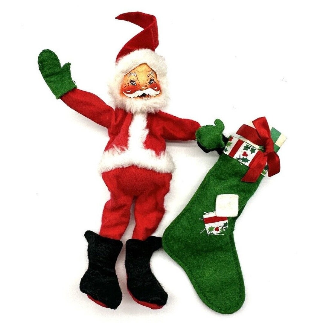 Annalee 1963 Santa Elf Doll With Stocking Wire Body - Etsy