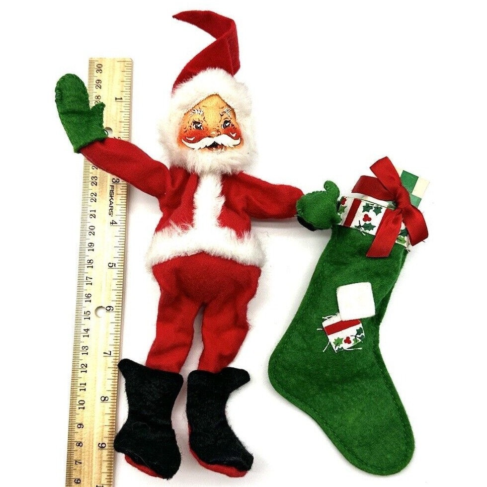 Annalee 1963 Santa Elf Doll With Stocking Wire Body - Etsy