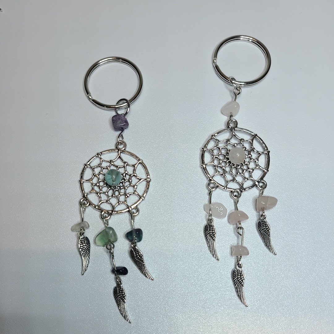 Dreamcatcher Crystal Keychains - Etsy