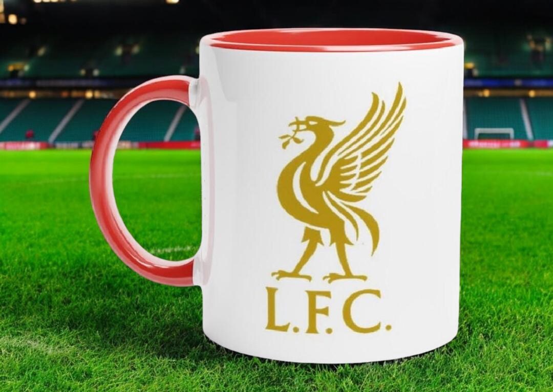 2024 - 25 Liverpool F.C Mug, Gold Design With Classic Red Inlay. Gift ...