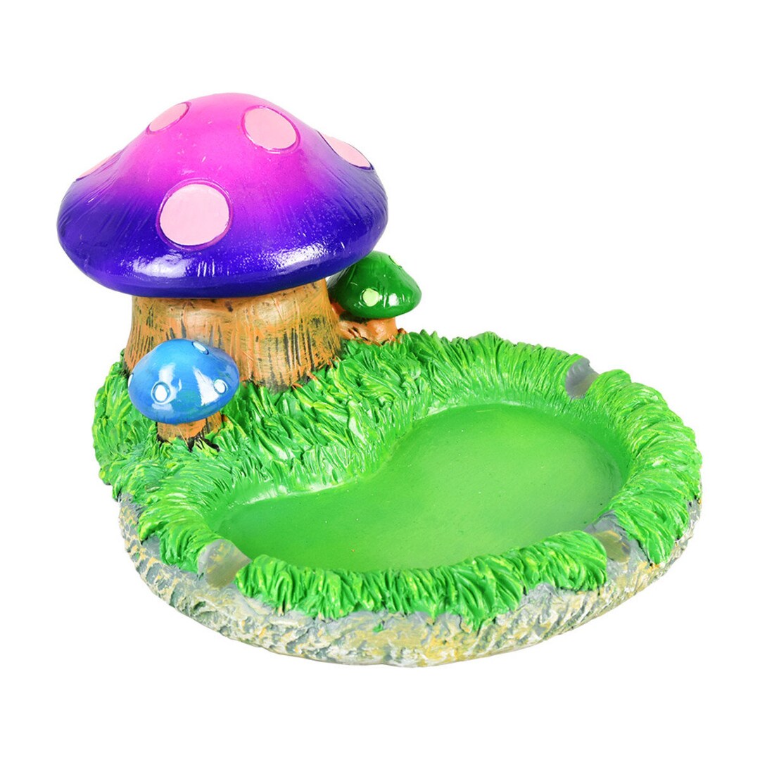 MUSHROOM GARDEN Stash Tray, Ashtray With Stash Jar, Side Table Ashtray ...