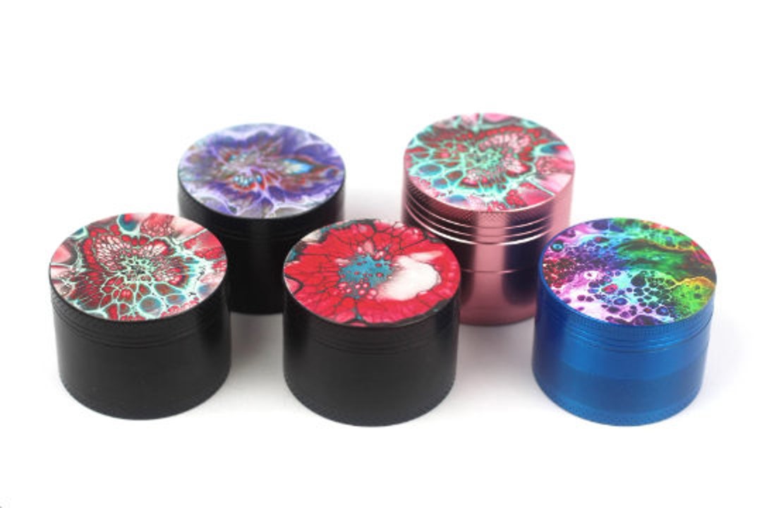 Personalized Four Piece Grinder With Trippy Colors and Comes With Fast ...