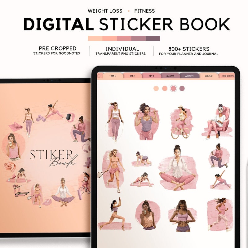 Purple Fitness Book - Etsy