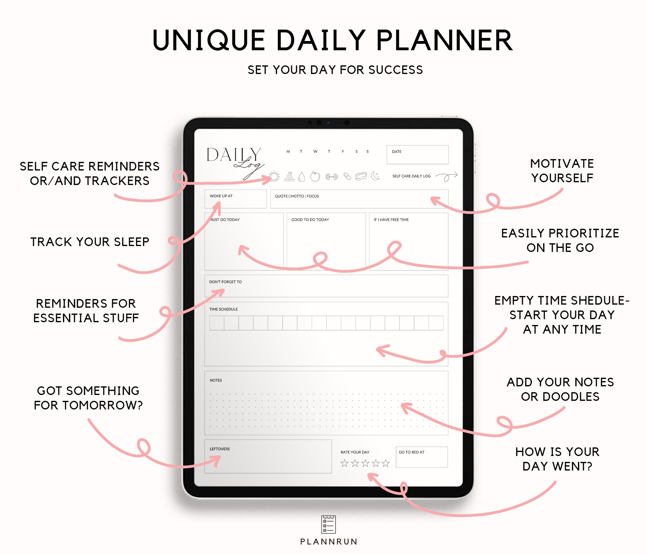 ADHD Digital Planner for Adults Self Care Journal Life - Etsy