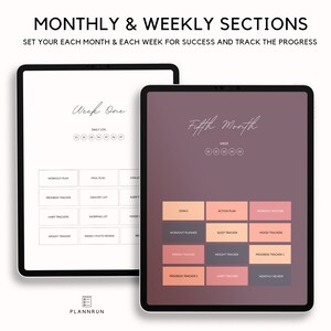 Weight Loss Journal Workout Planner Weight Loss Tracker Digital Fitness ...