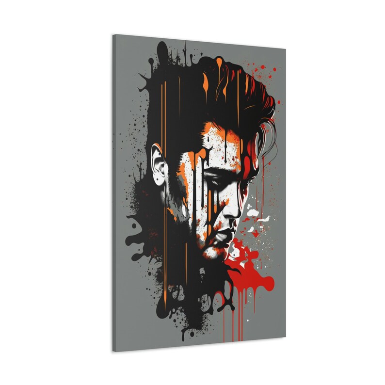 Abstract Elvis Poster for Music Lover King of Rock and Roll - Etsy