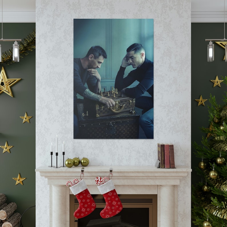 Lionel Messi and Cristiano Ronaldo Chess Match Louis Vuitton - Etsy