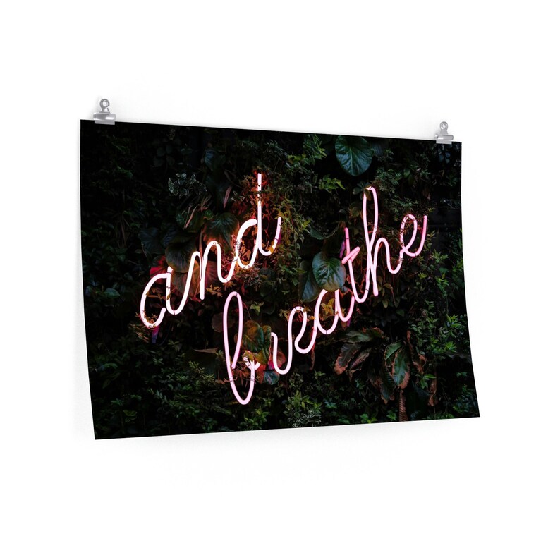 Neon Sign Art and Breathe Neon Wall Decor Gift for Her Neon - Etsy