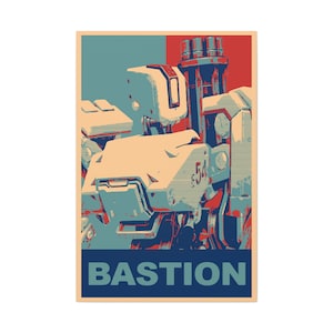 Overwatch Bastion Poster, Canvas, Propaganda - Overwatch / Bastion ...