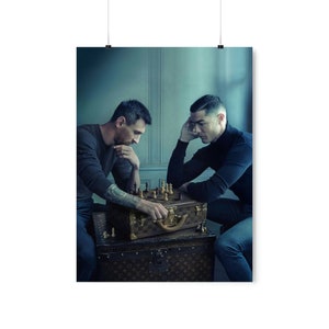 Lionel Messi and Cristiano Ronaldo Chess Match, Louis Vuitton Decor ...