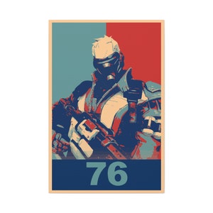 Overwatch Soldier 76 Poster, Canvas, Propaganda - Overwatch 2 / Soldier ...
