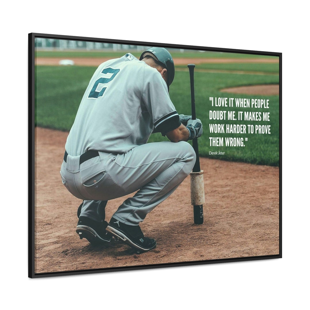 Derek Jeter Motivational Quote Wall Art, Inspirational Quote, Office ...