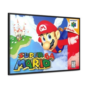 N64 Super Mario 64 Poster Video Game Decor Nintendo 64 Box - Etsy