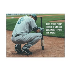 Derek Jeter Motivational Quote Wall Art, Inspirational Quote, Office ...