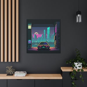Cyberpunk Pixel Art Canvas for Game Room, Cyberpunk 2077 Wall Decor ...