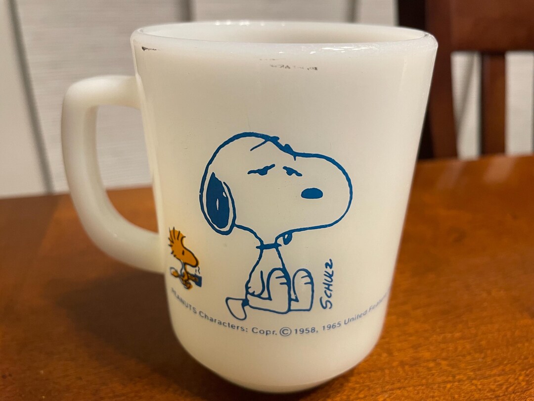 Vintage Peanuts Snoopy Fire King Café COFFEE BREAK Coffee Mug - Etsy