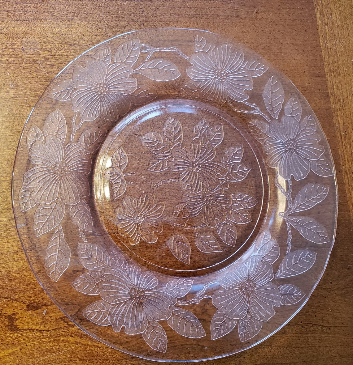Macbeth Evans DOGWOOD Pink Depression Glass Dessert Salad Plate 8 ...