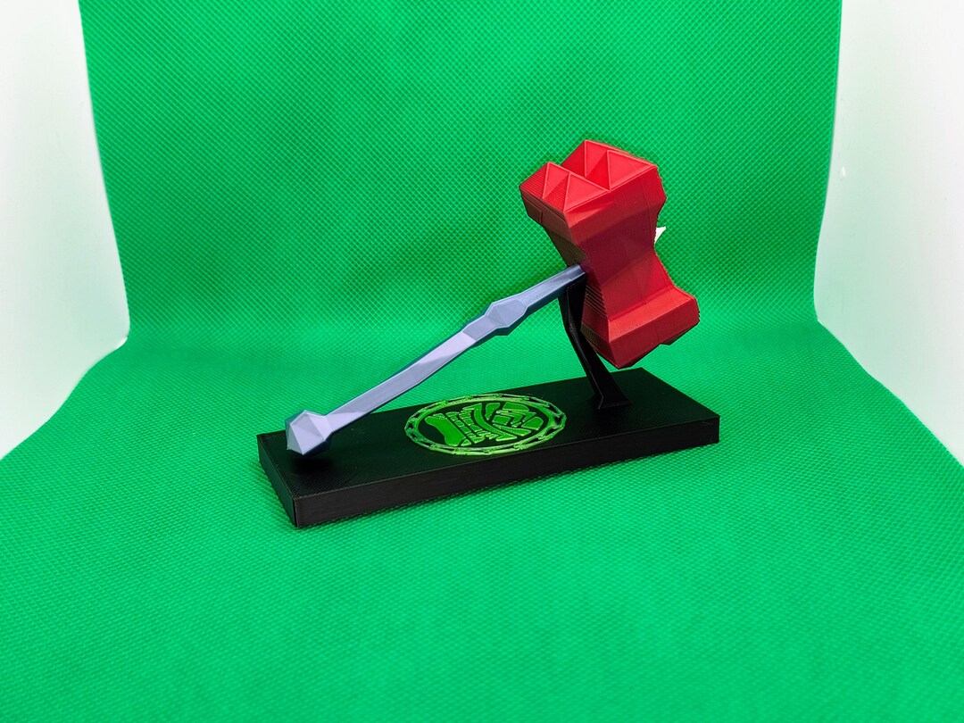 OSRS Dragon Warhammer With Stand Desk Model - Etsy